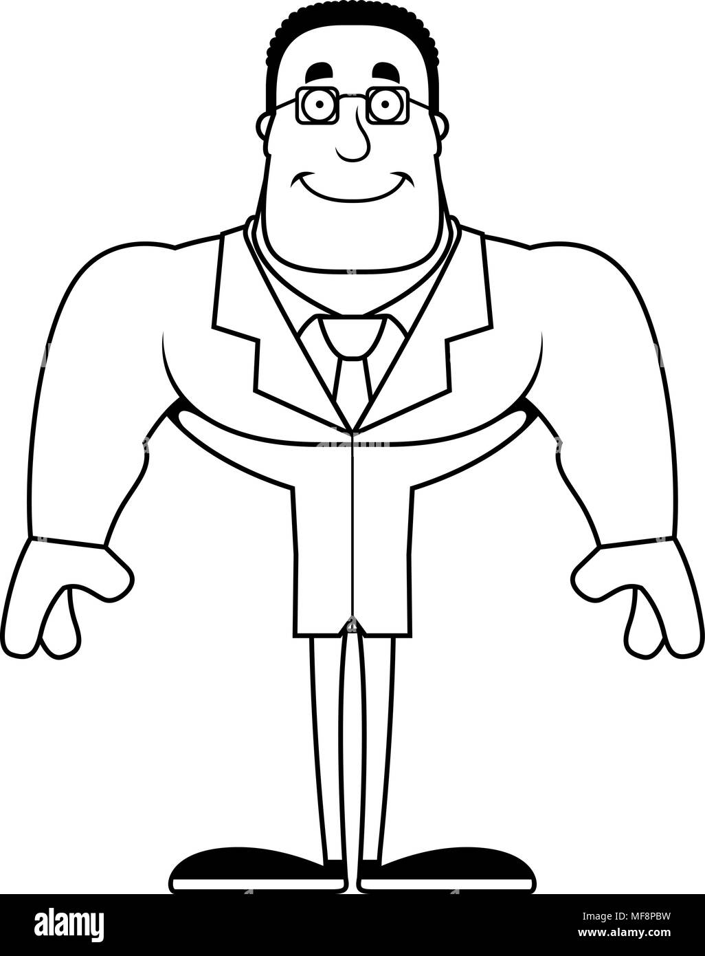 A cartoon scientist smiling Stock Vector Image & Art - Alamy