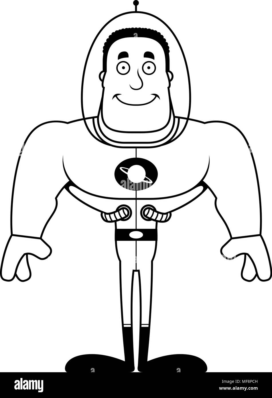 A cartoon spaceman smiling Stock Vector Image & Art - Alamy