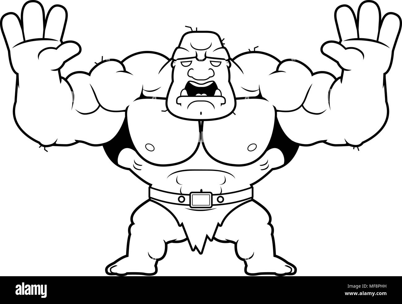 A cartoon illustration of an ogre looking scared Stock Vector Image ...