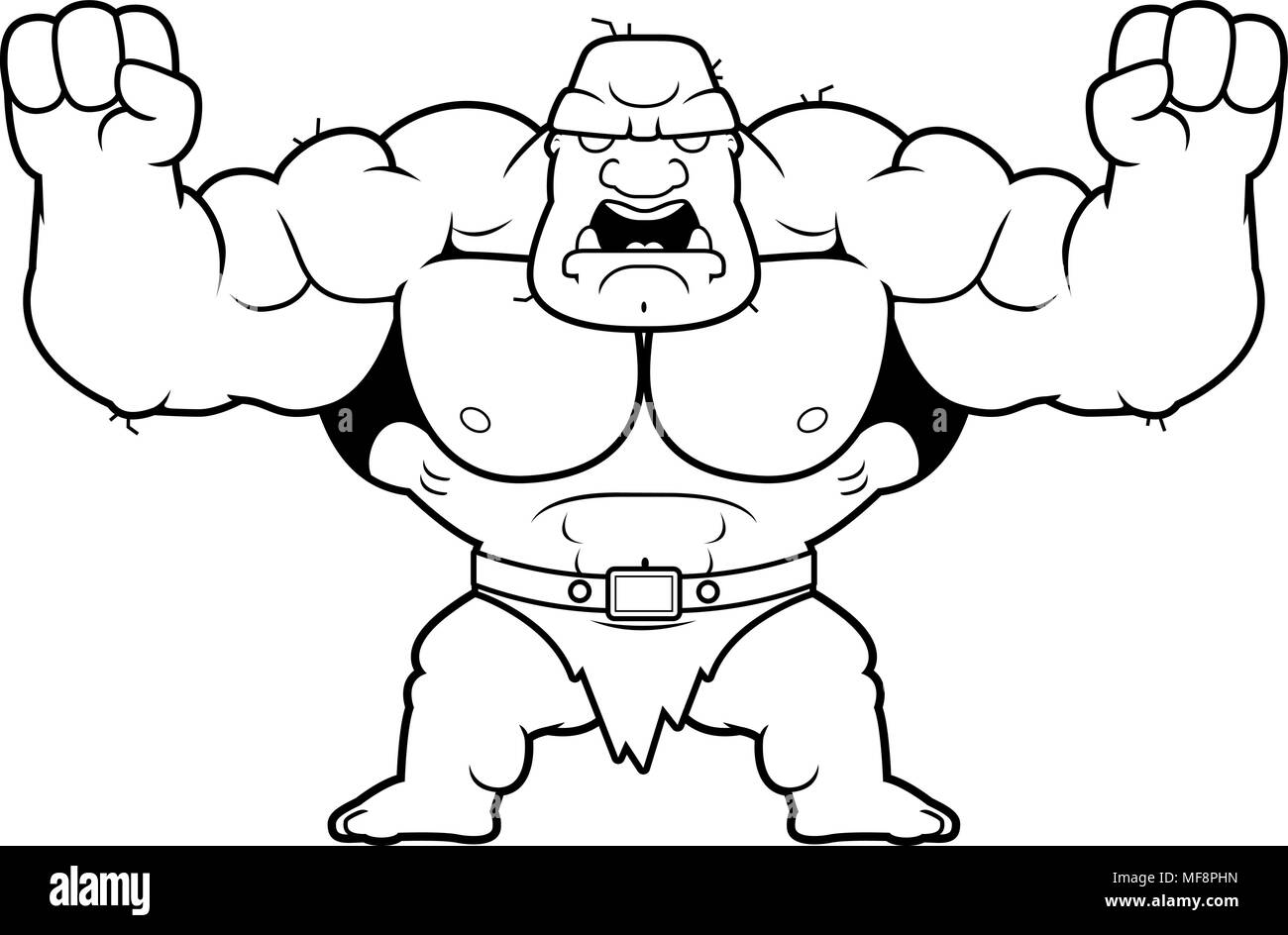 A cartoon illustration of an ogre looking angry Stock Vector Image ...