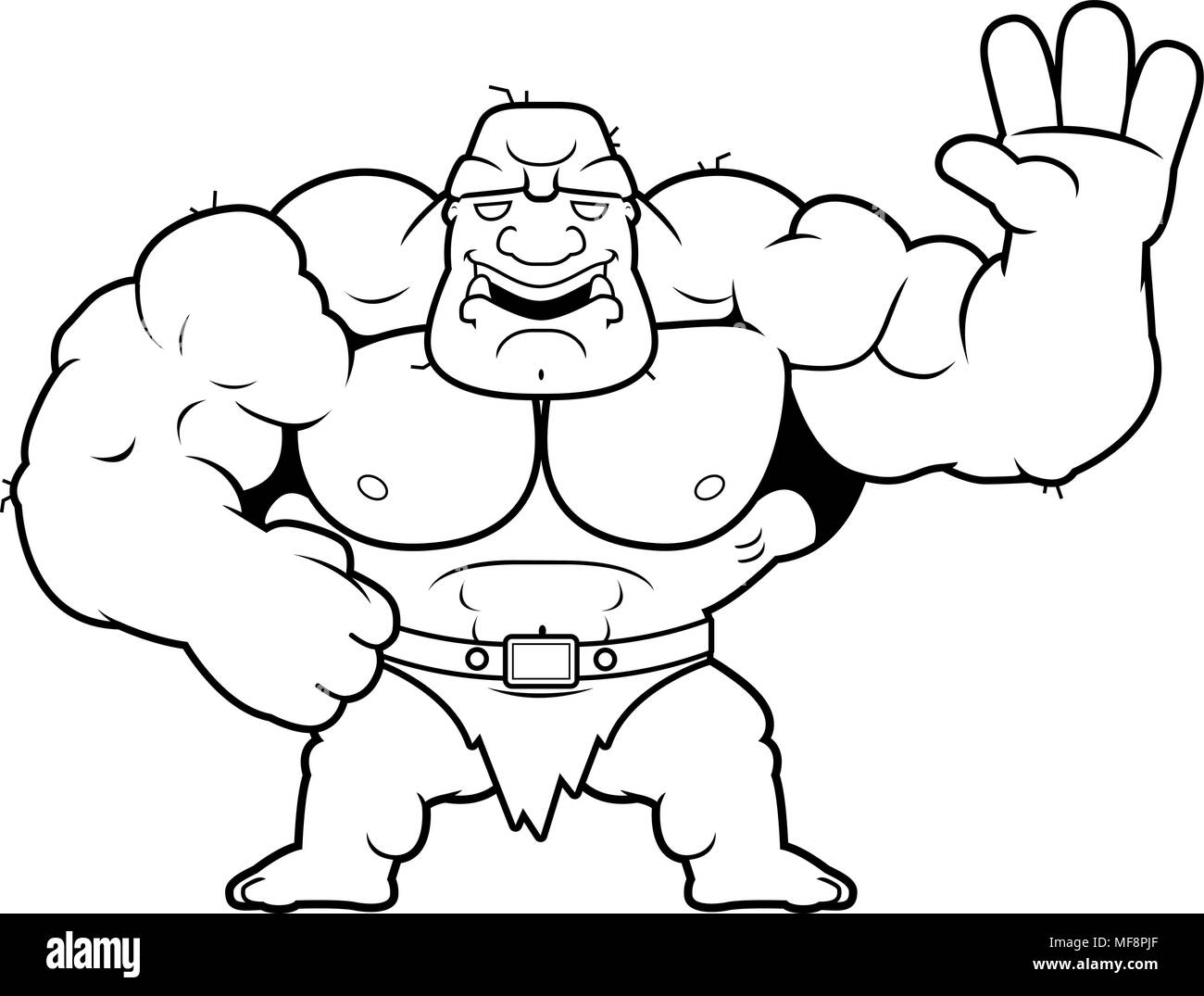 A cartoon illustration of an ogre waving Stock Vector Image & Art - Alamy