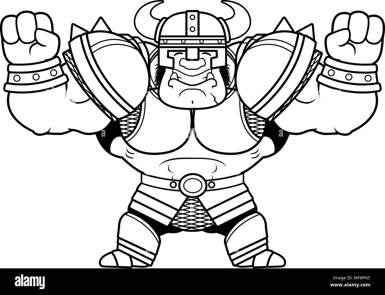 A cartoon illustration of an Orc warrior celebrating Stock Vector Image ...
