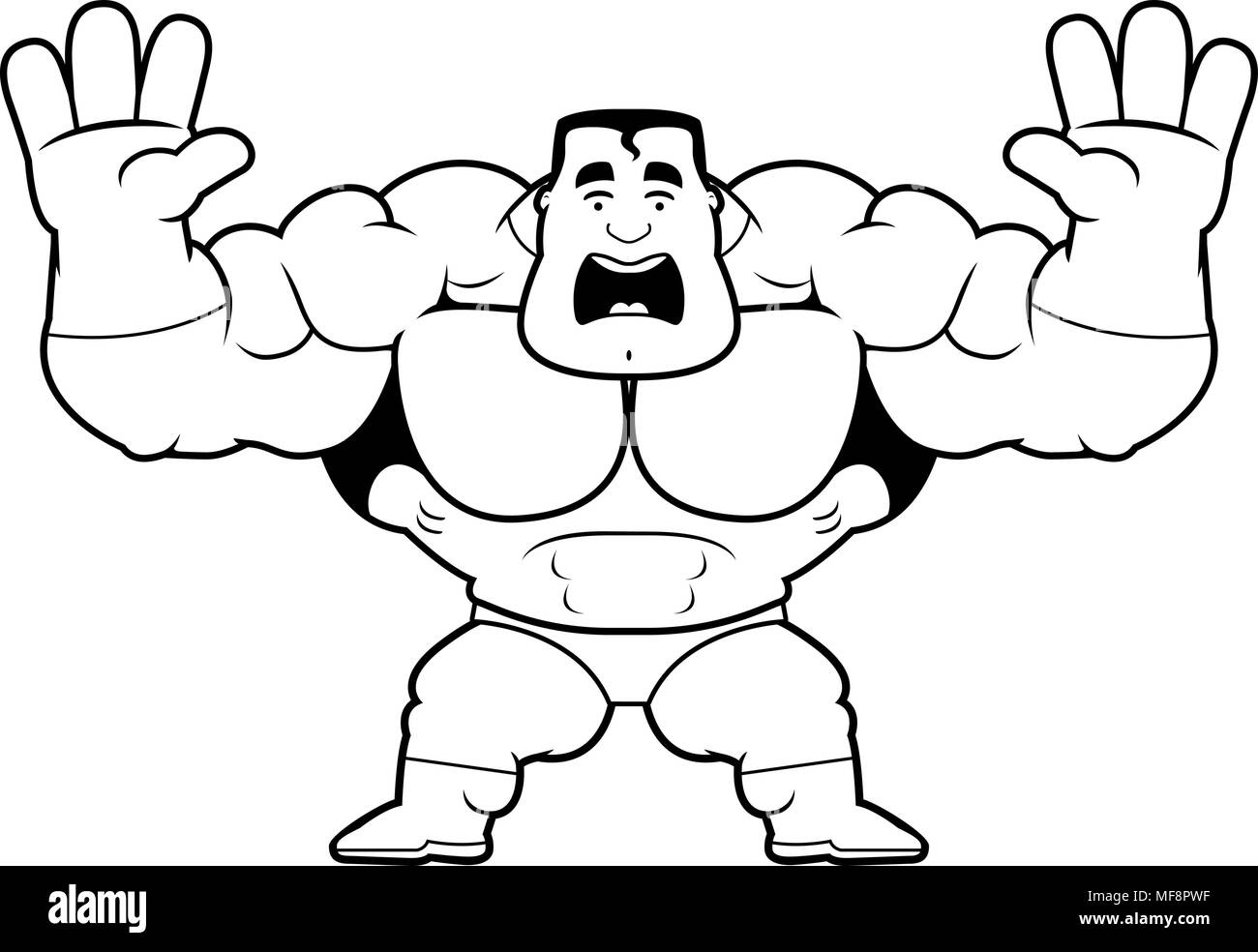A cartoon illustration of a superhero looking scared Stock Vector Image ...