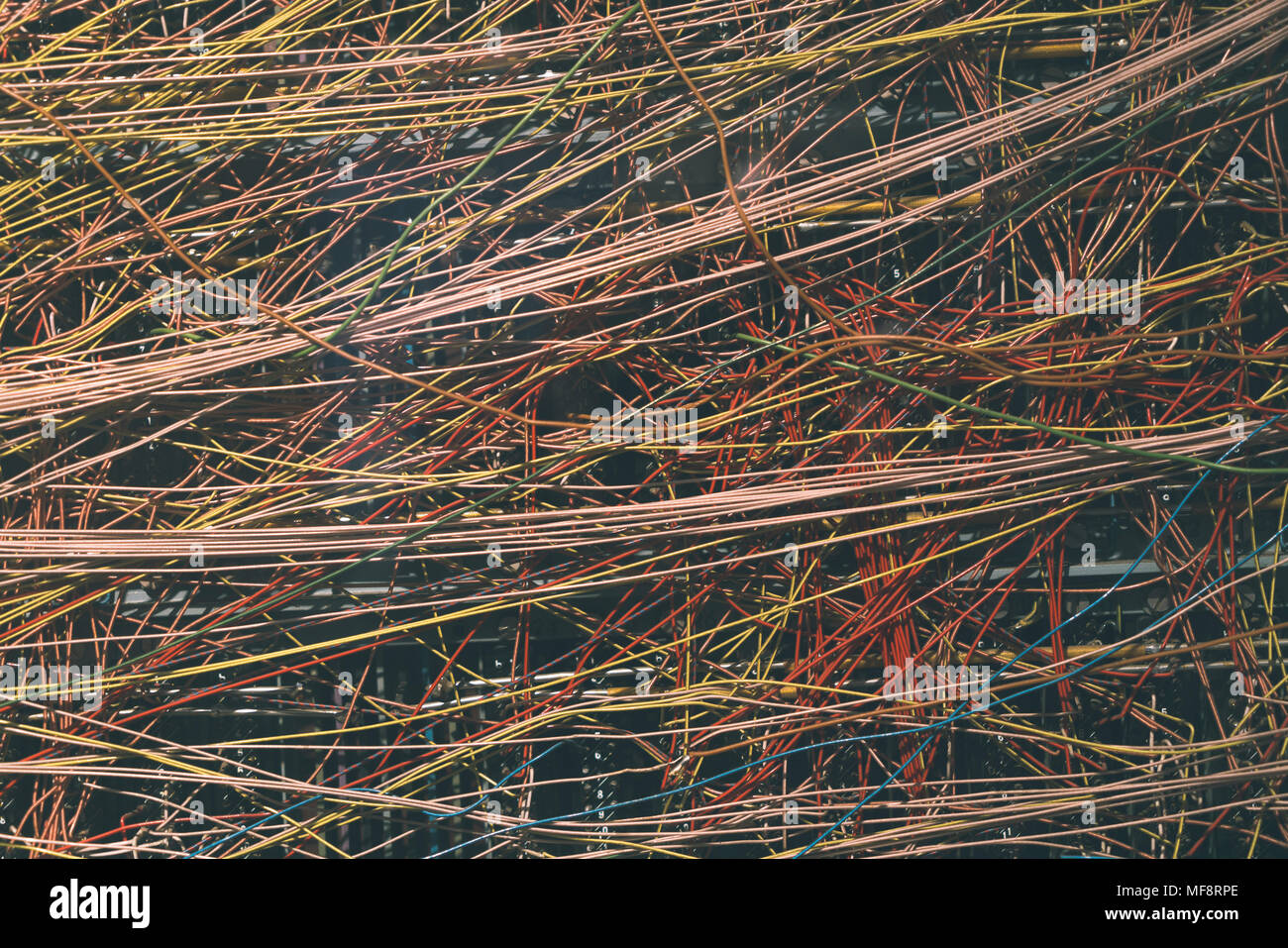 wire chaos of an ancient computer, for backgrounds Stock Photo - Alamy