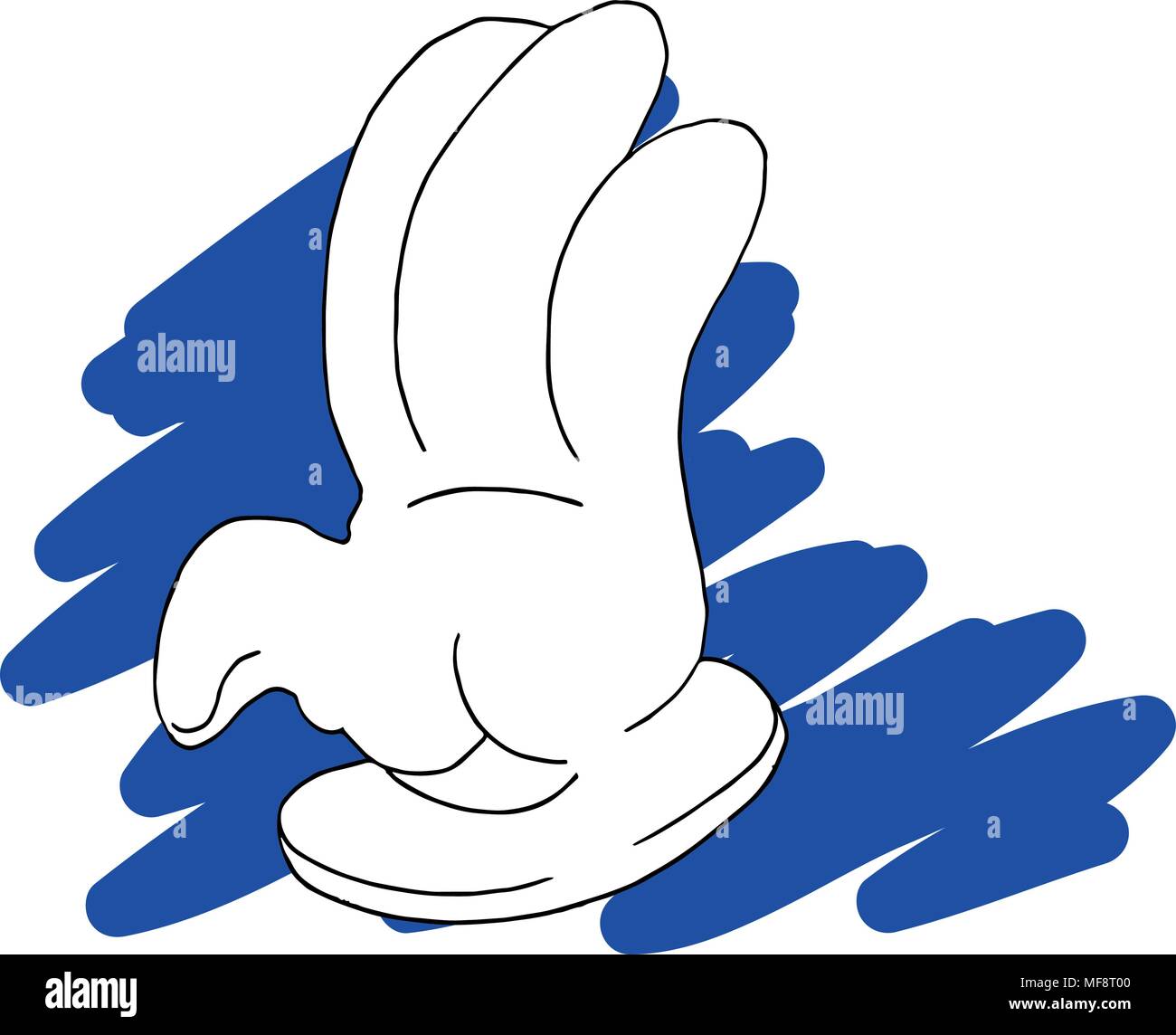 Cartoon hand on blue scrabble - Vector Stock Vector Image & Art - Alamy