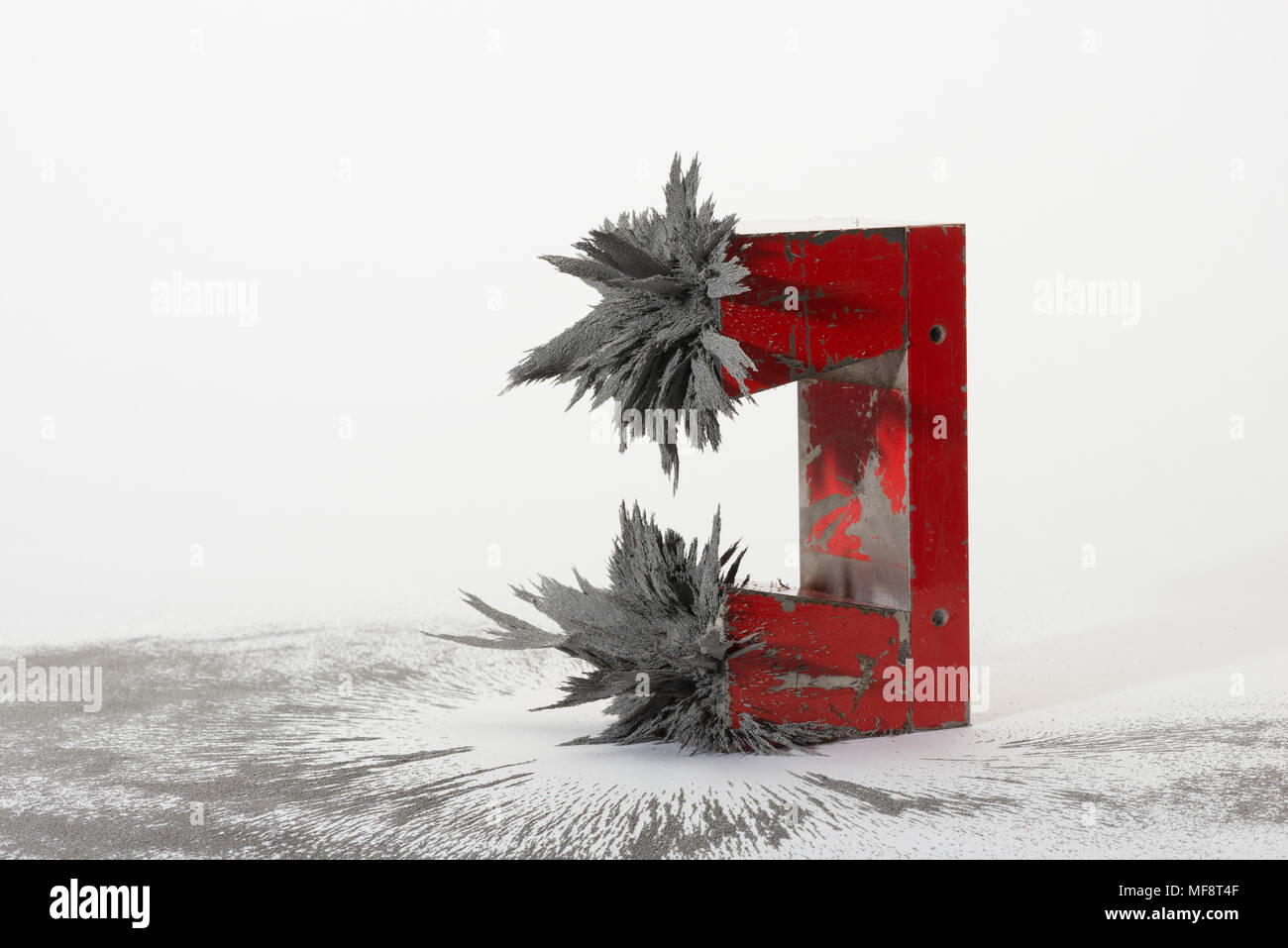 Very large powerful industrial magnet illustrating magnetic force and ...