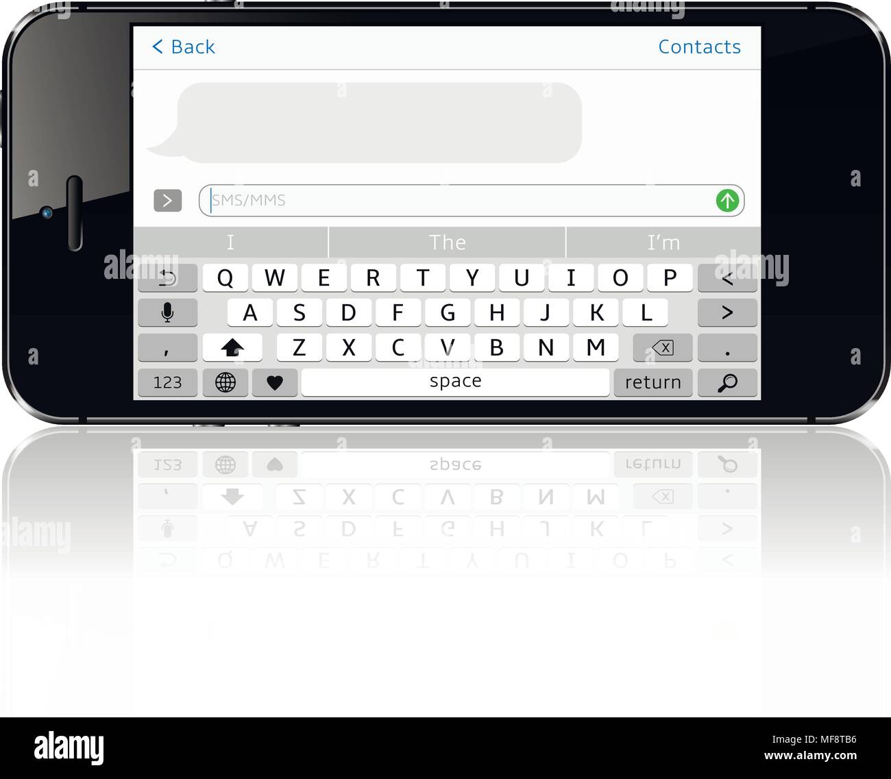 Smartphone with messaging sms app. Social network concept. Messenger ...