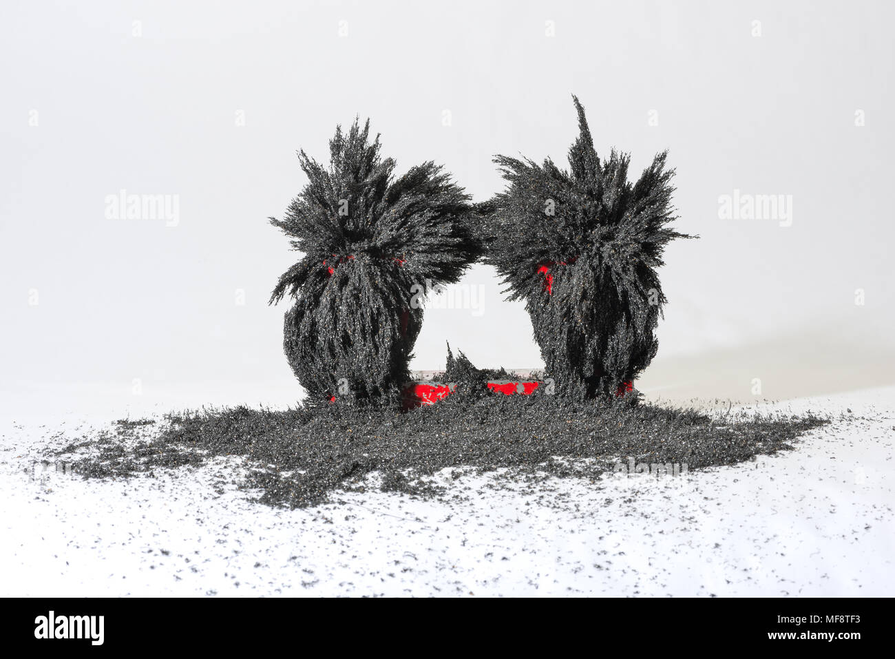 Very large powerful industrial magnet illustrating magnetic force and ...
