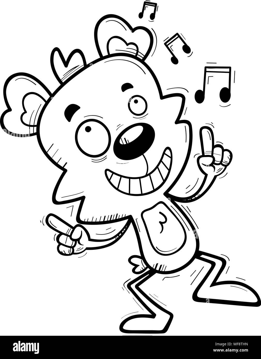 Happy cartoon bear dancing smiling hi-res stock photography and images ...
