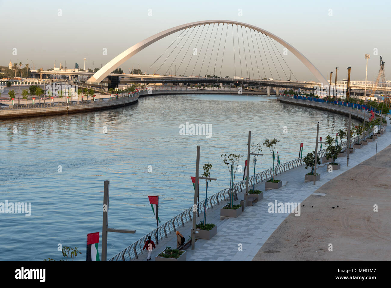 Tolerance bridge spanning over the Dubai Canal,. The bridge was named ...