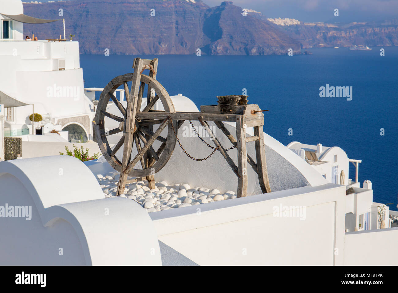 Santorini spinning wheel hi-res stock photography and images - Alamy