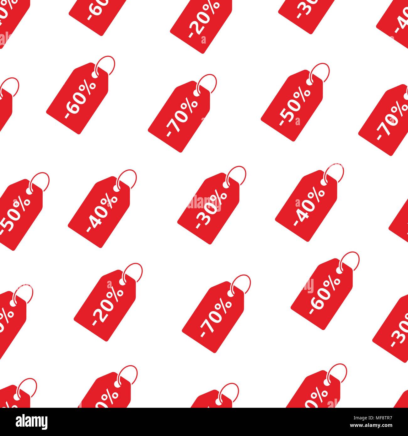 Discount red price tags seamless pattern. Vector illustration Stock ...