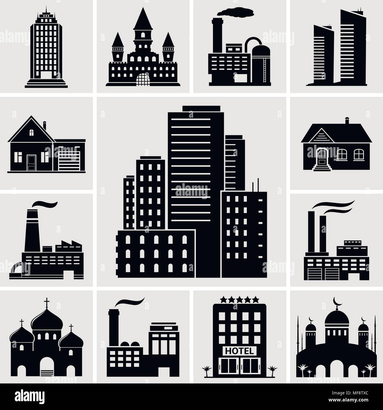 Silhouette set vector vector vectors hi-res stock photography and ...