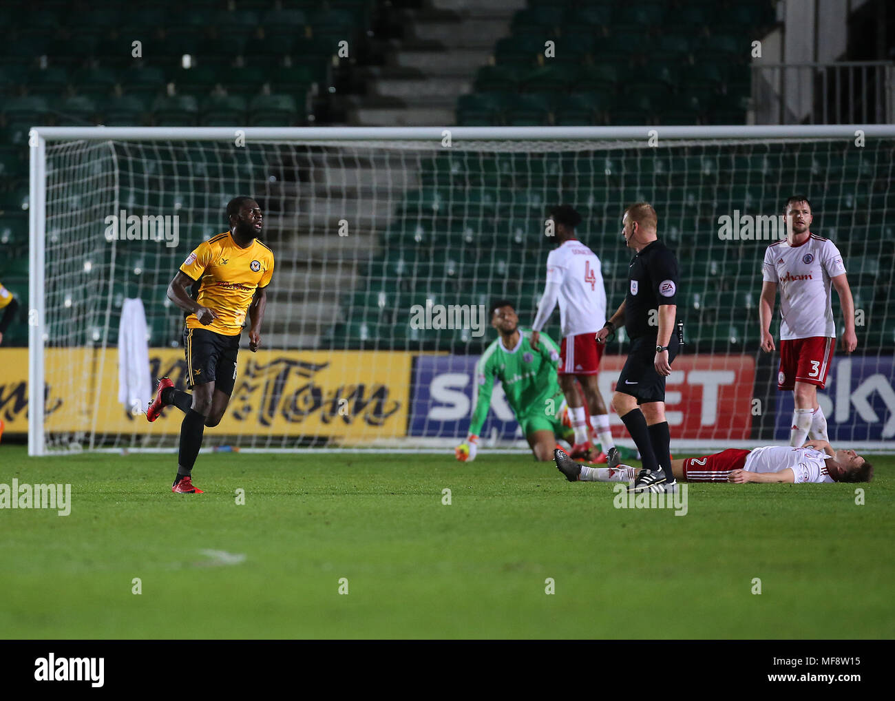 Newport countys frank nouble turns hi-res stock photography and images ...