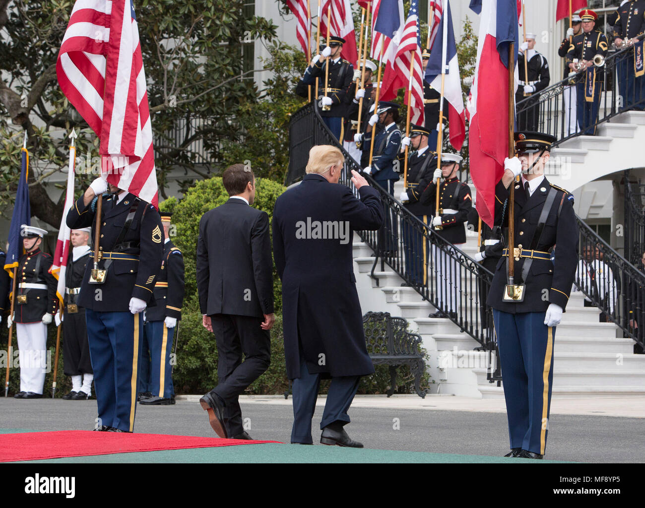 President macron and president trump hi-res stock photography and ...