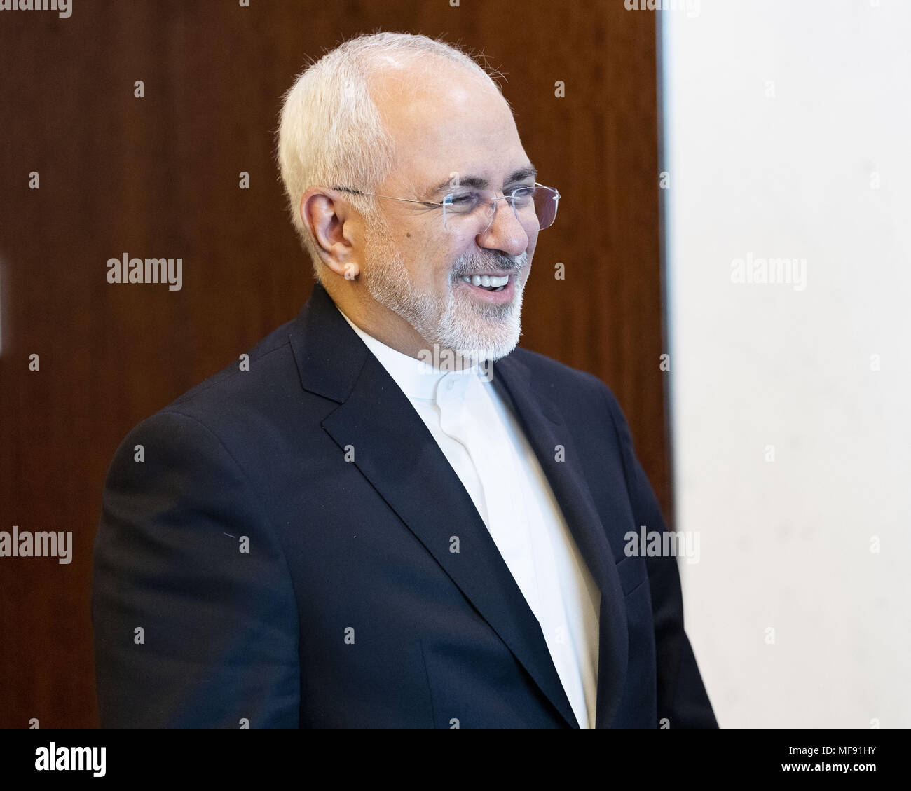 New York, NY, USA. 24th Apr, 2018. MOHAMMAD JAVAD ZARIF, Minister for ...