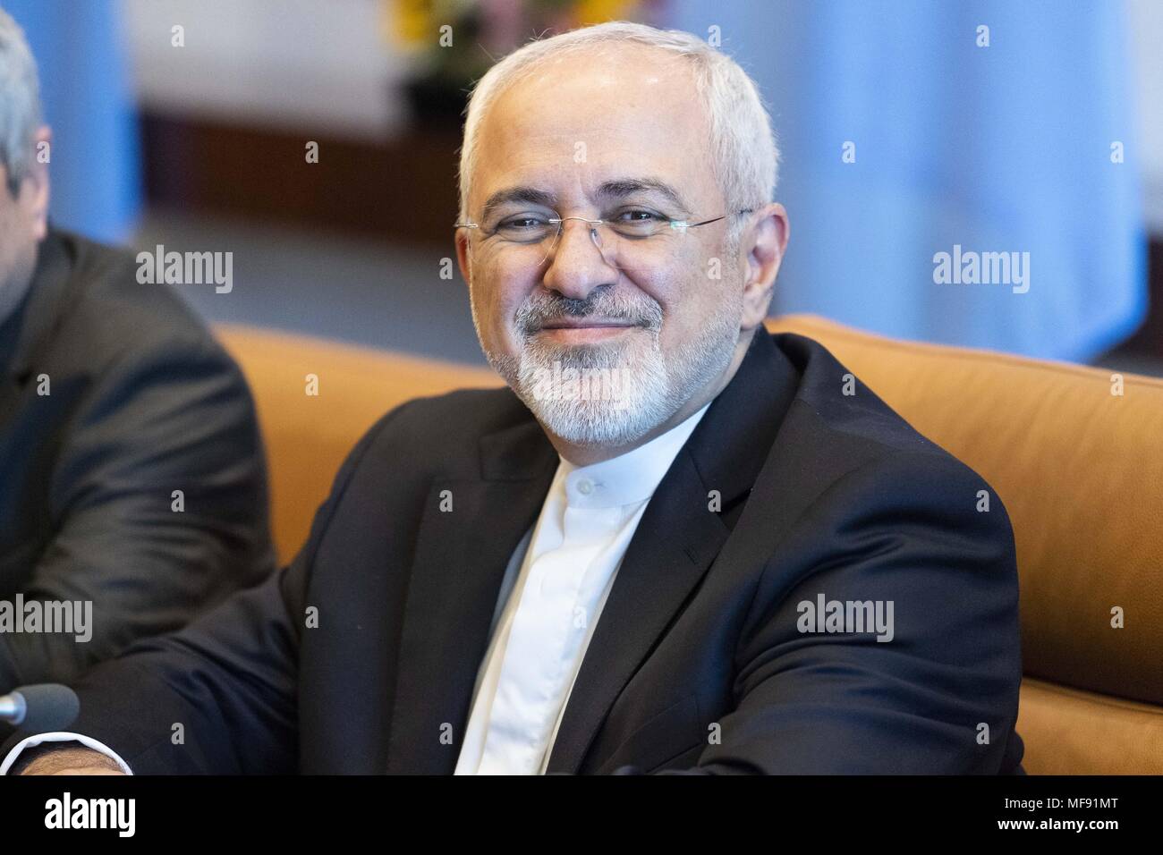 New York, NY, USA. 24th Apr, 2018. MOHAMMAD JAVAD ZARIF, Minister for ...