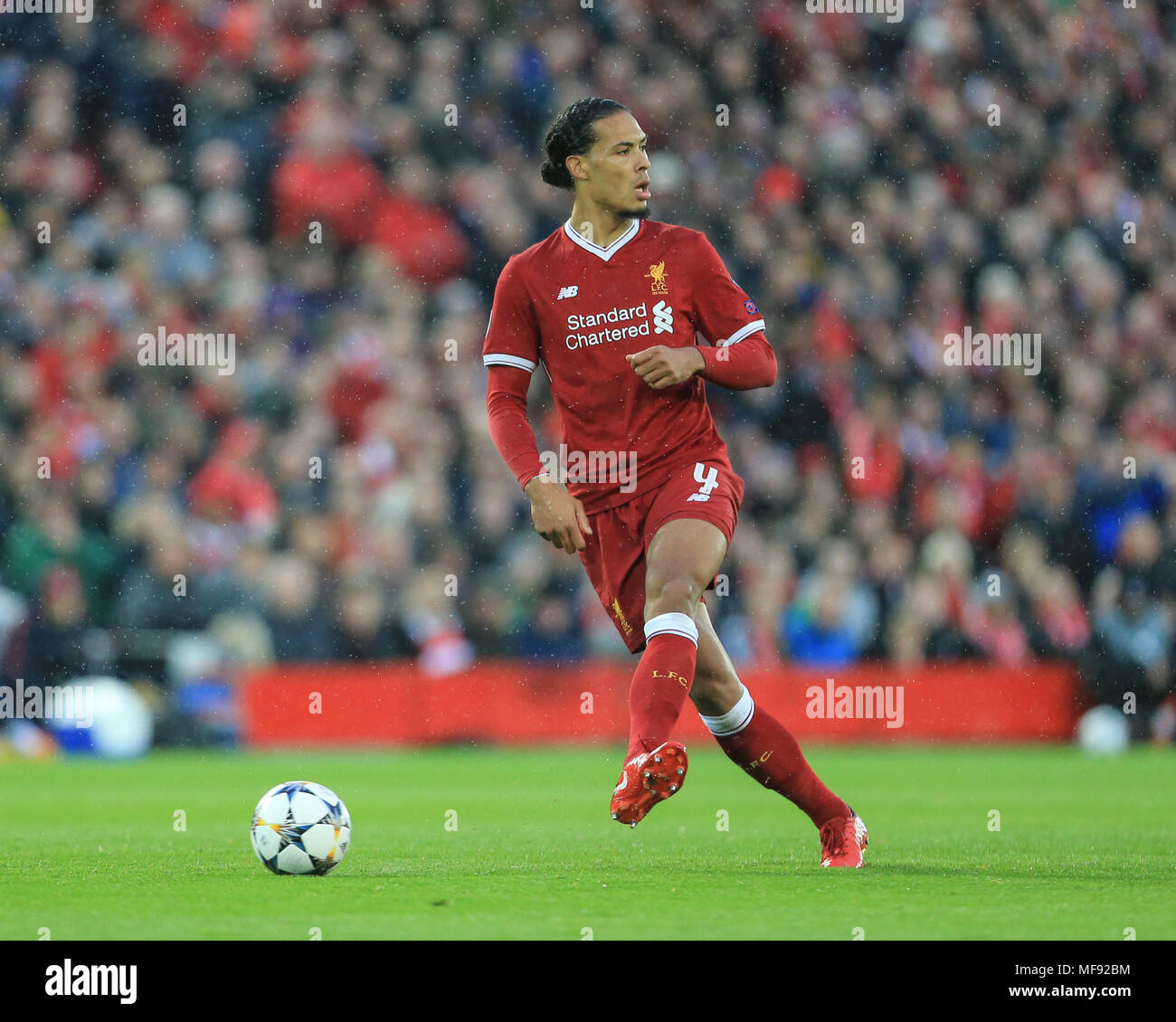 24th April 2018 , Anfield, Liverpool, England; UAFA Champions League ...
