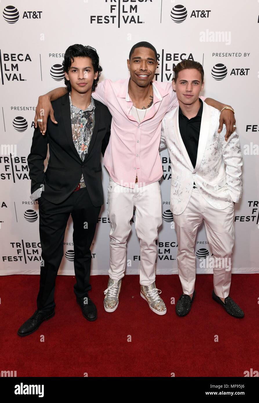 New York, NY, USA. 24th Apr, 2018. Solo Mariduena, Caleb Pinkett ...