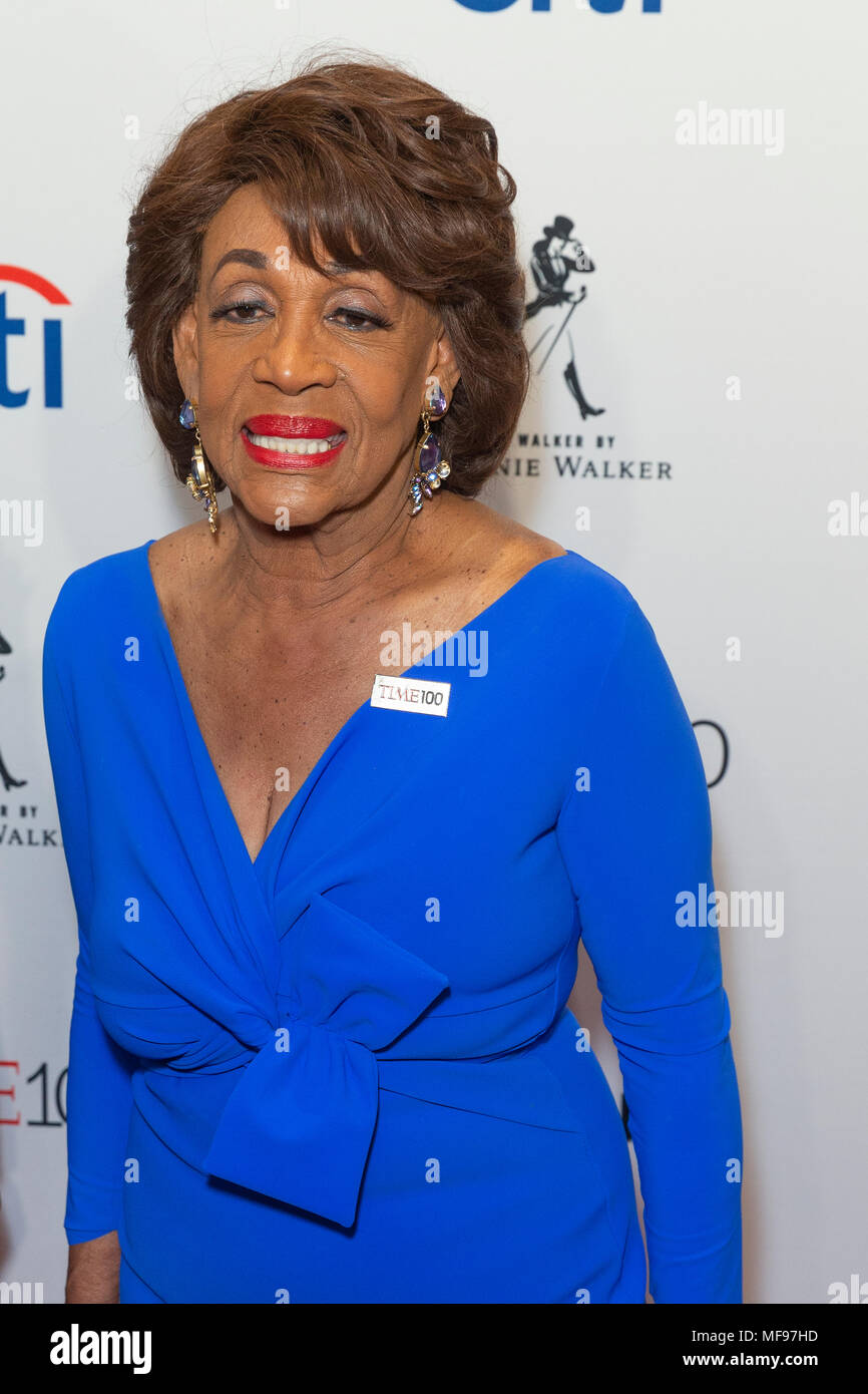 New York, NY - April 24, 2018: Maxine Waters attends 2018 Time 100 Gala ...