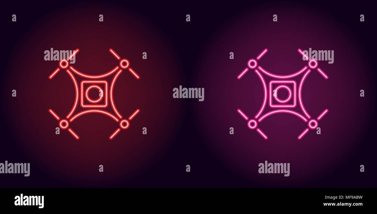 Neon remote control icon Stock Vector Images - Alamy