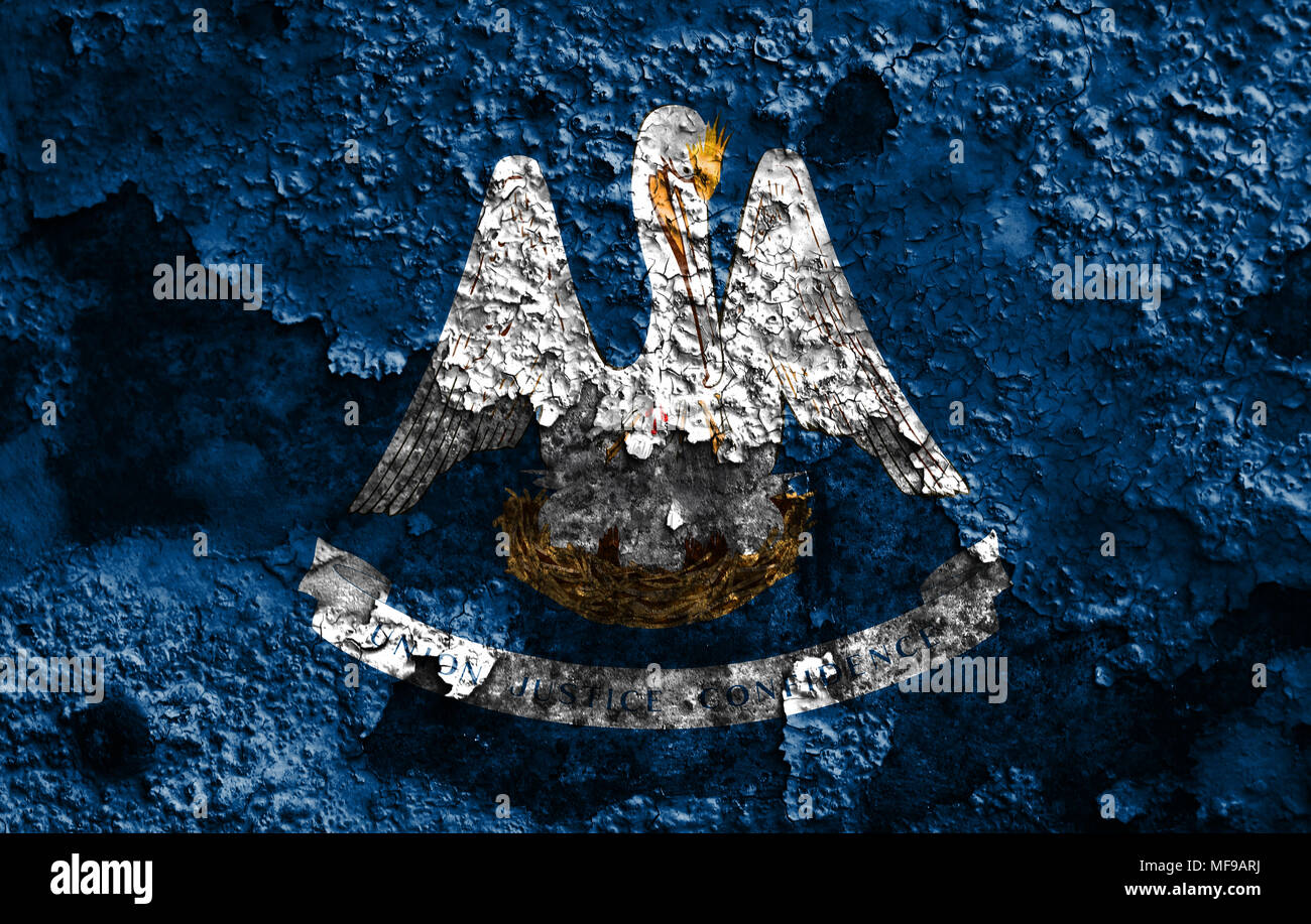 Louisiana us state grunge flag hi-res stock photography and images - Alamy