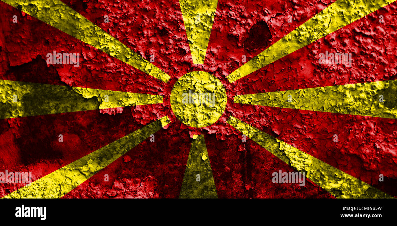 Old Macedonia grunge background flag Stock Photo - Alamy