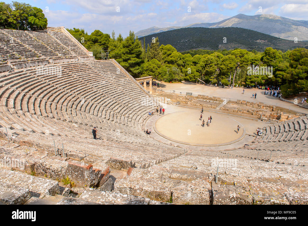 Large amphitheater of Epidaurus, Peloponnese, Greece.Sanctuary of ...
