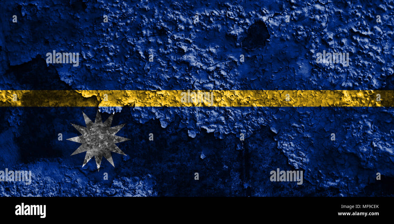 Old Nauru grunge background flag Stock Photo - Alamy