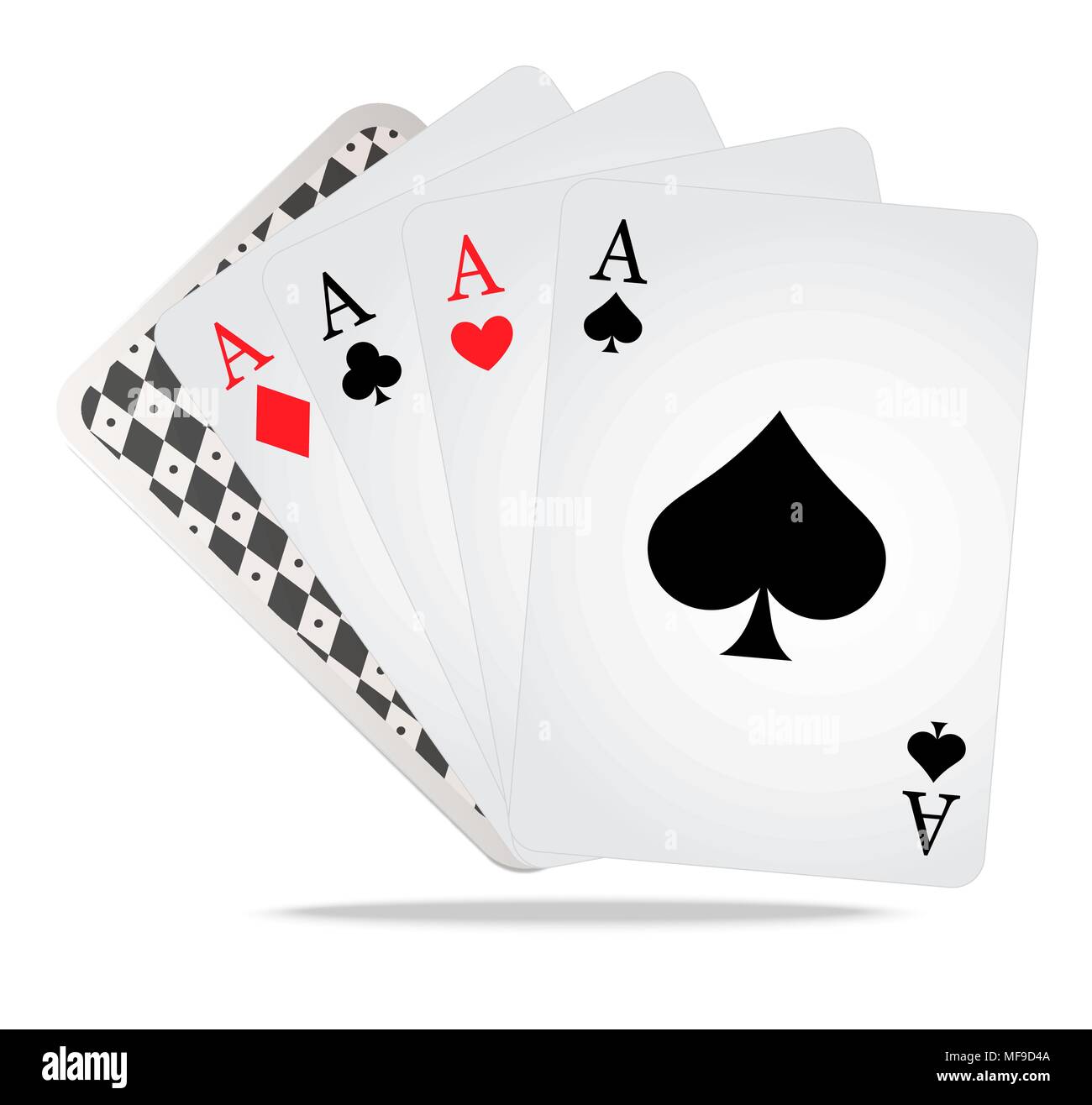 Playing cards ace king queen Stock Vector Images - Alamy