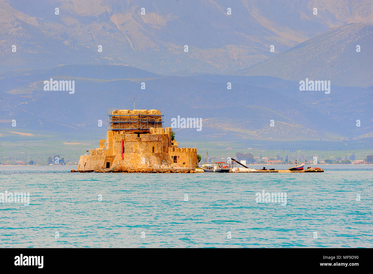 Beautiful Bourtzi castle, Nafplio, Greece Stock Photo - Alamy