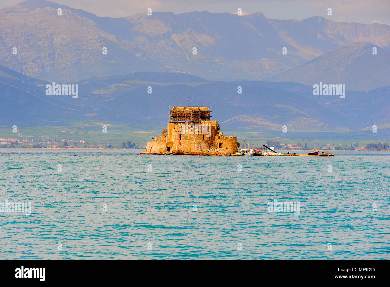 Beautiful Bourtzi castle, Nafplio, Greece Stock Photo - Alamy