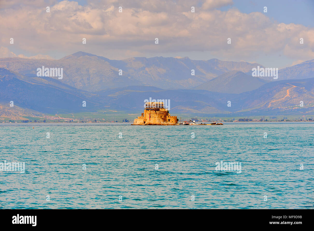 Beautiful Bourtzi castle, Nafplio, Greece Stock Photo - Alamy