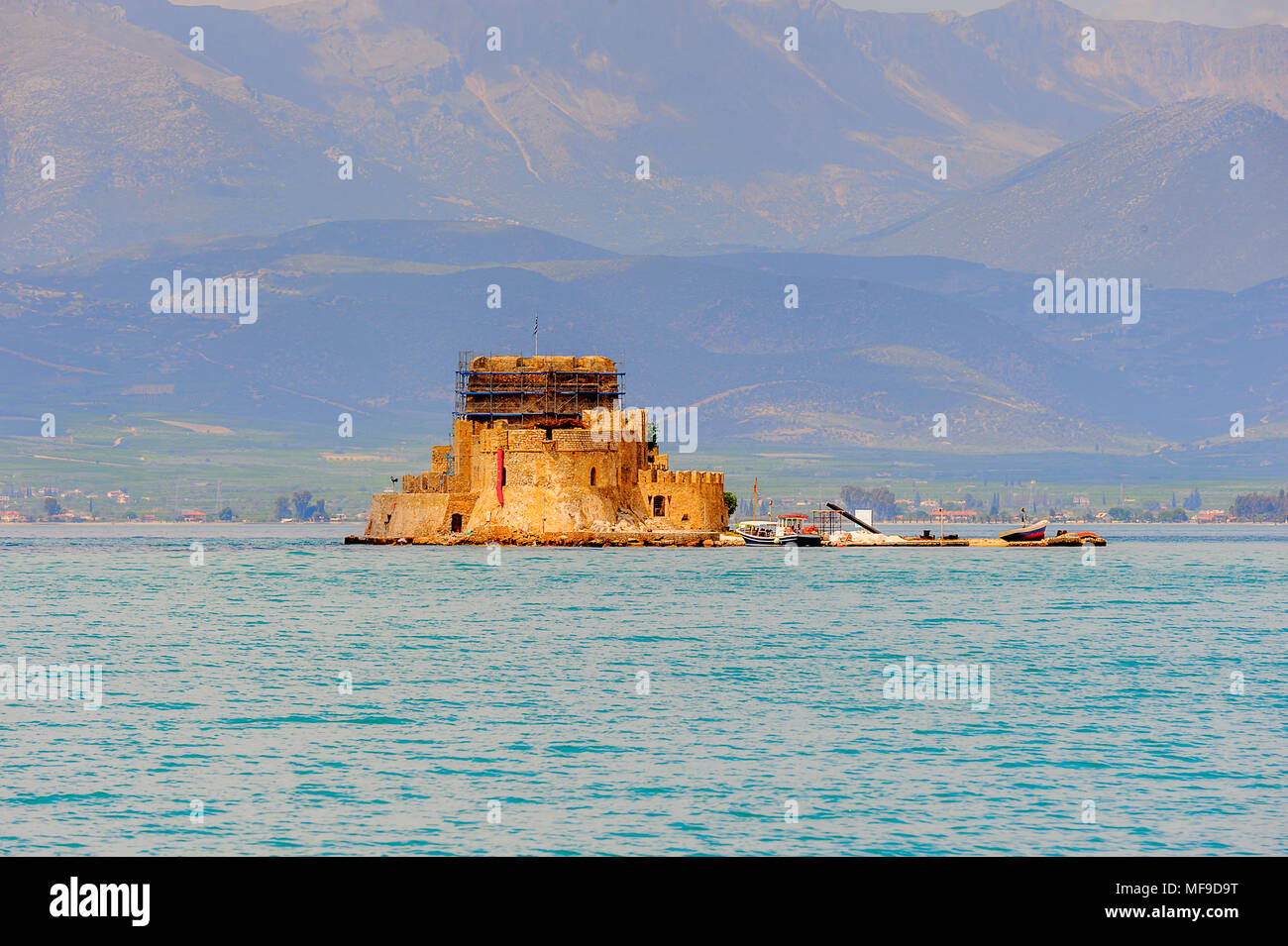 Beautiful Bourtzi castle, Nafplio, Greece Stock Photo - Alamy