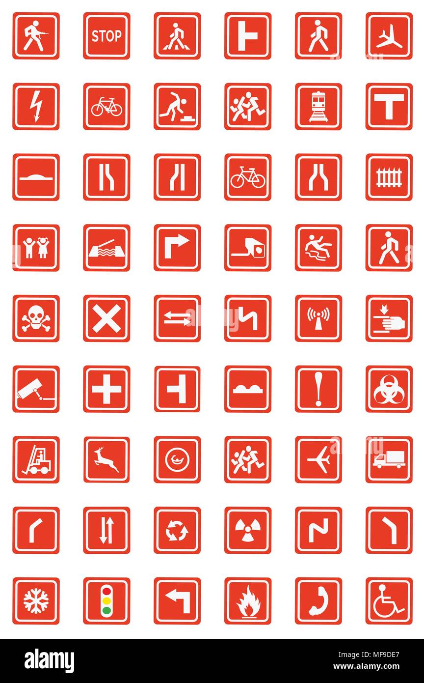 Road signs icon collection Stock Vector Image & Art - Alamy