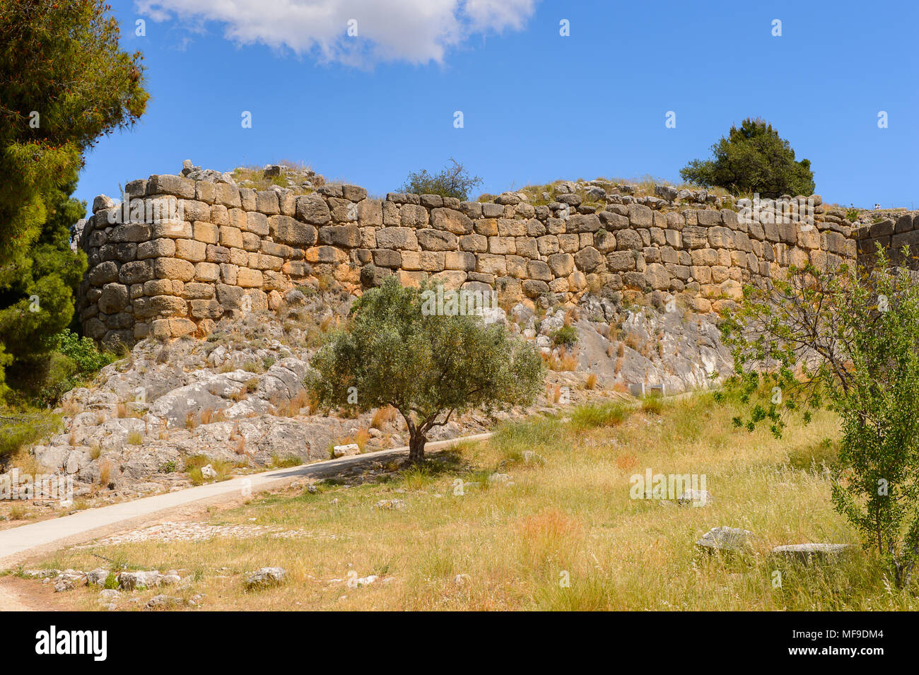 Lion gate of Mycenae, center of Greek civilization, Peloponnese, Greece ...