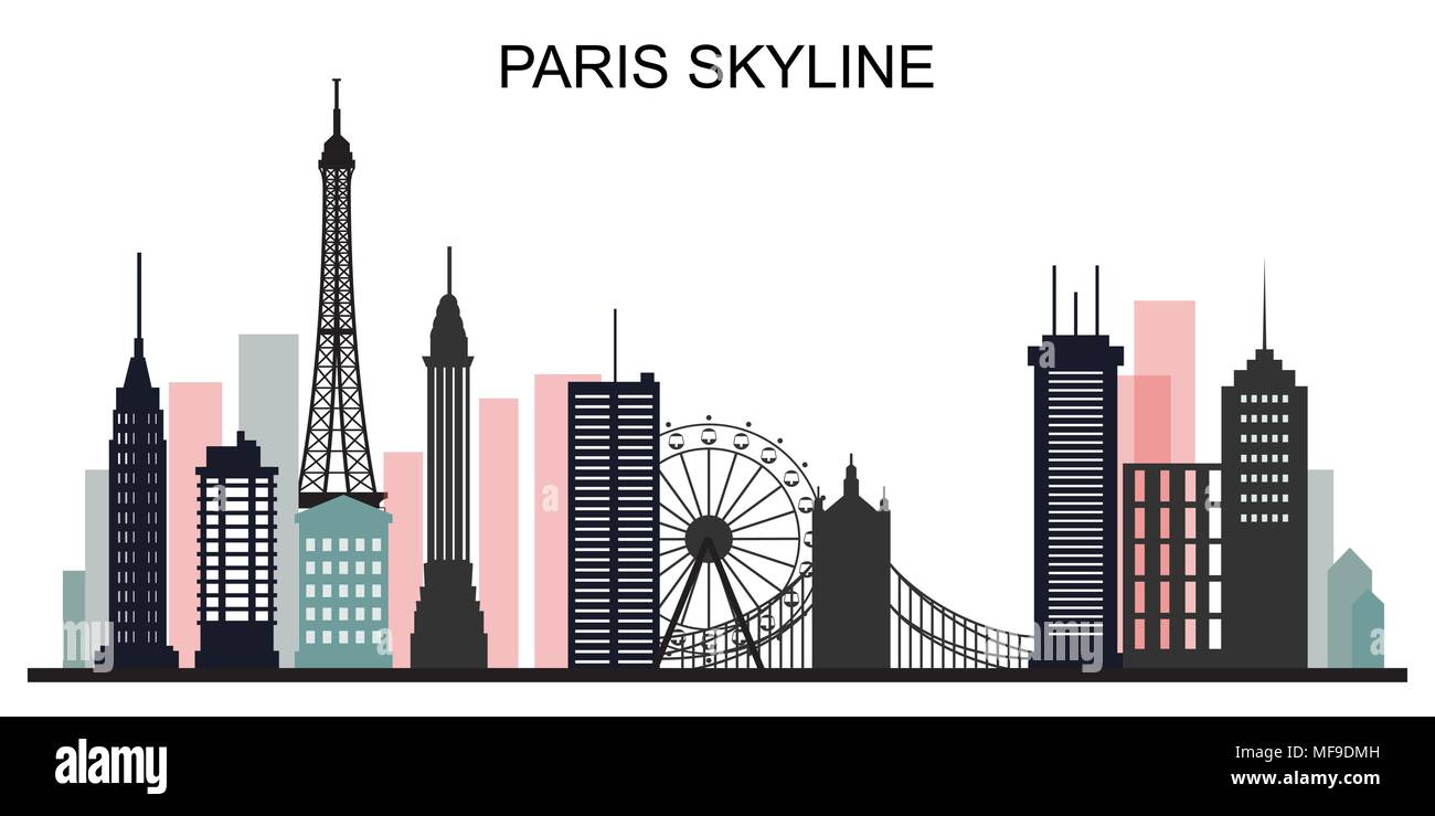 Paris skyline background Stock Vector Image & Art - Alamy