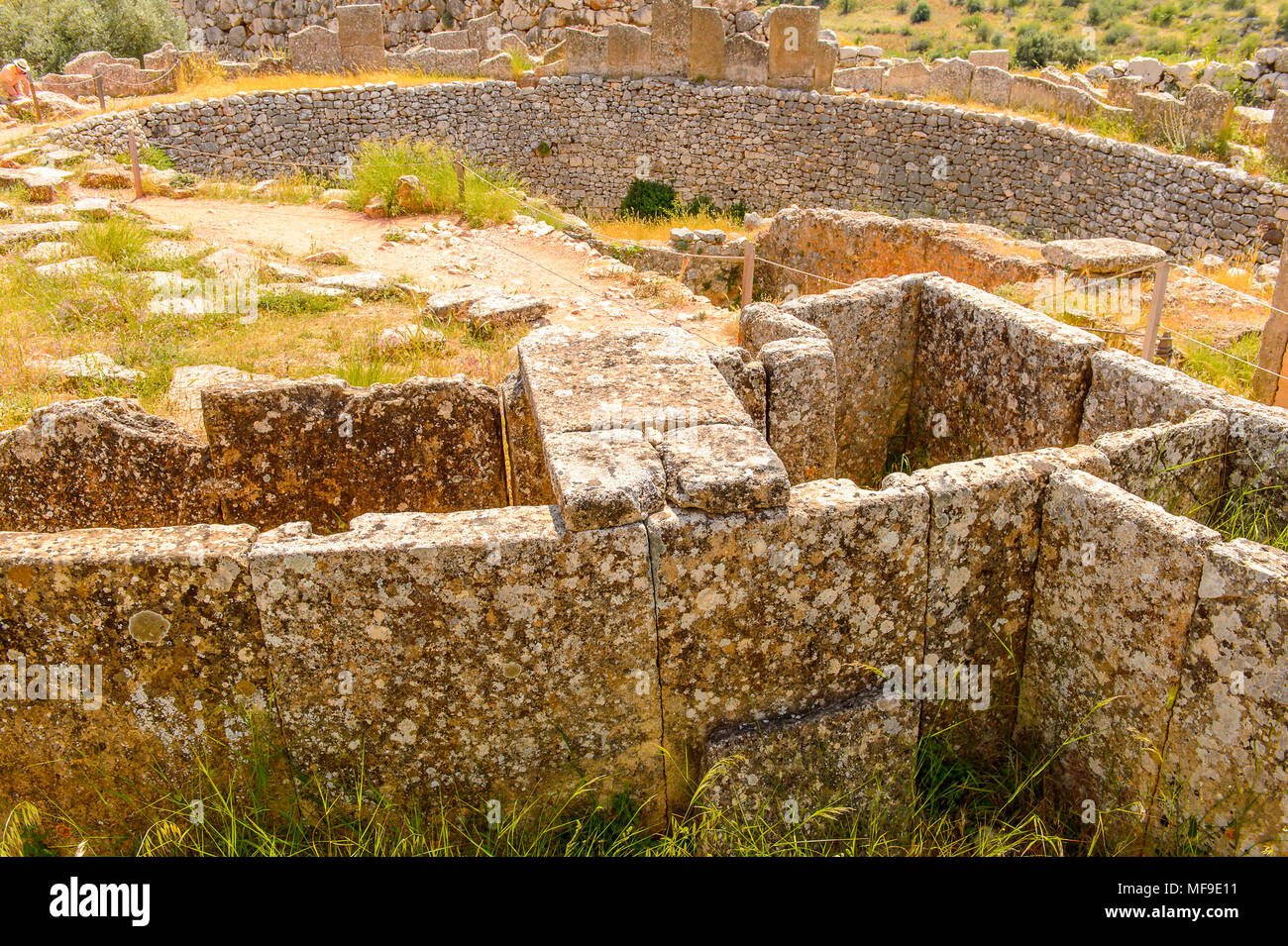 Mycenae, center of Greek civilization, Peloponnese, Greece. Mycenae is ...