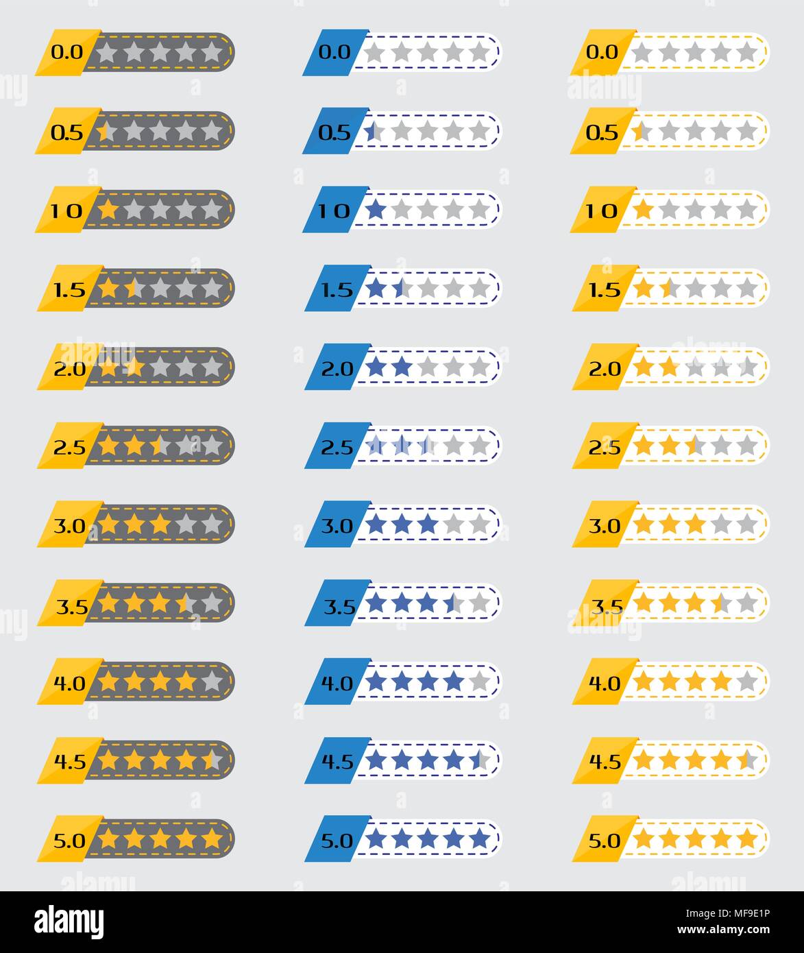 Rating stars with star icon collection Stock Vector Image & Art - Alamy