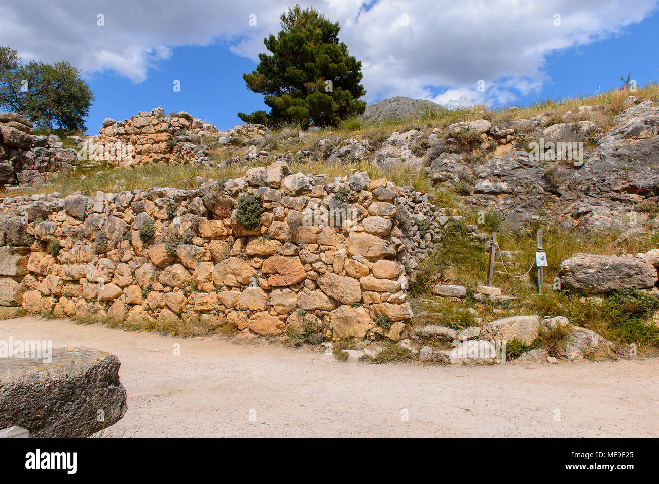 Mycenae, center of Greek civilization, Peloponnese, Greece. Mycenae is ...