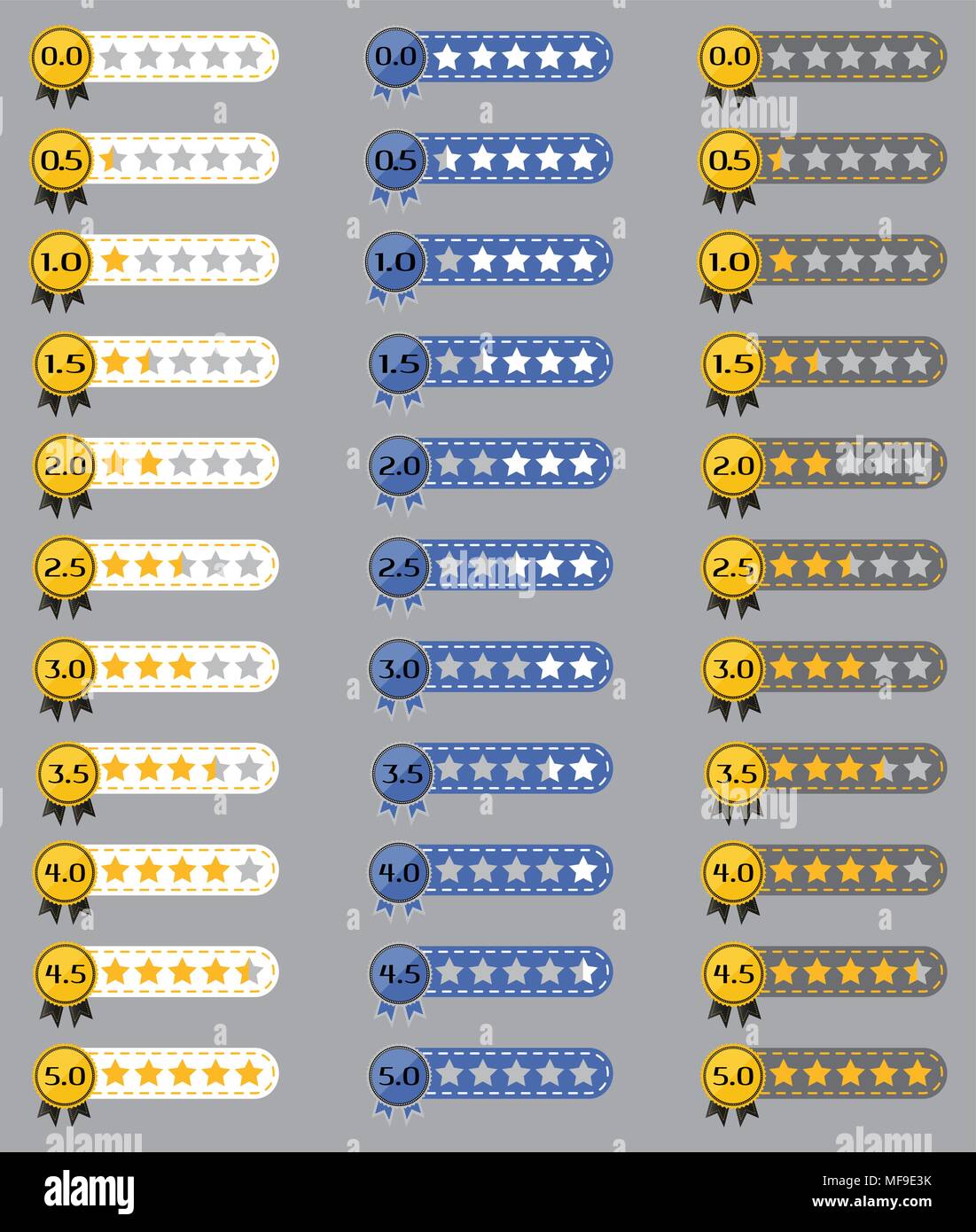 Rating stars with star icon collection Stock Vector Image & Art - Alamy