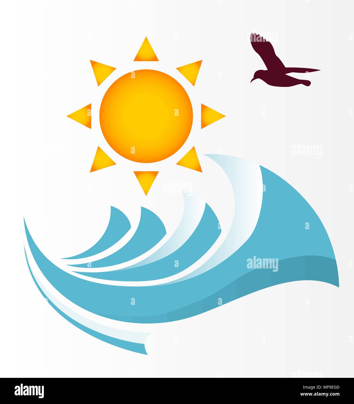 Sunset sea abstract nature Stock Vector Images - Alamy