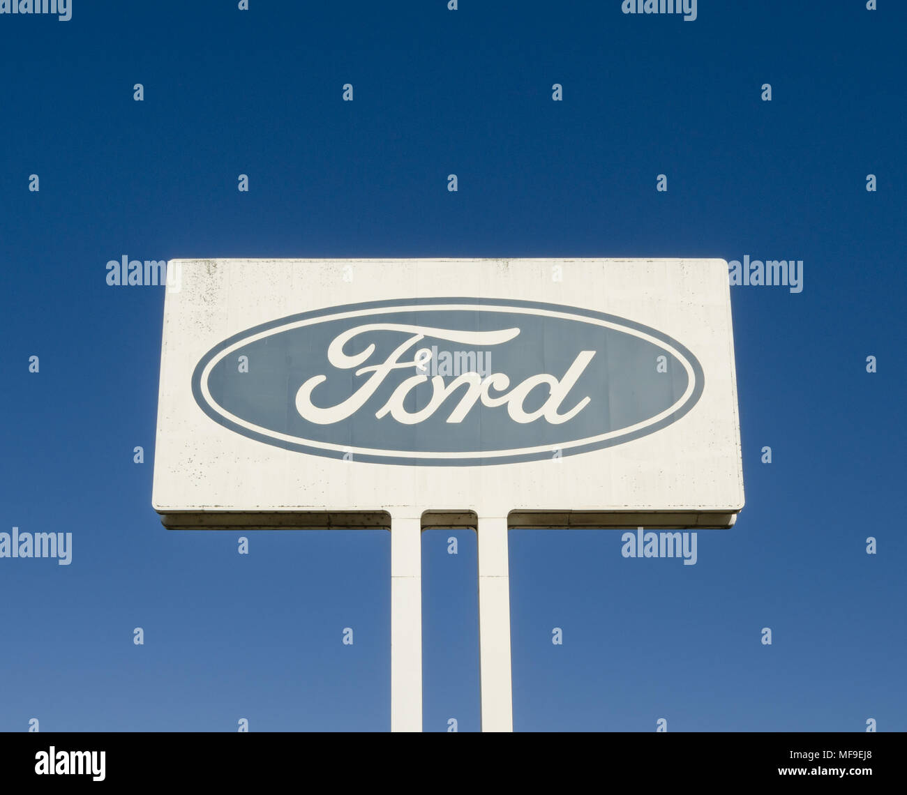 Ford sign outside decommissioned Ford car engine factory, Norlane ...