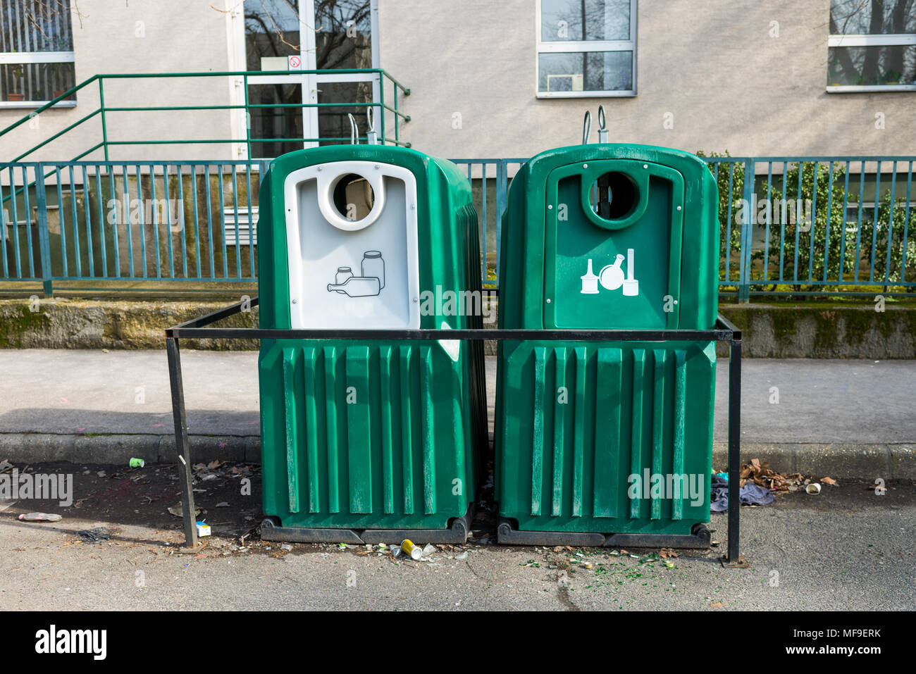Garbage cans for collection of separate Stock Photo - Alamy