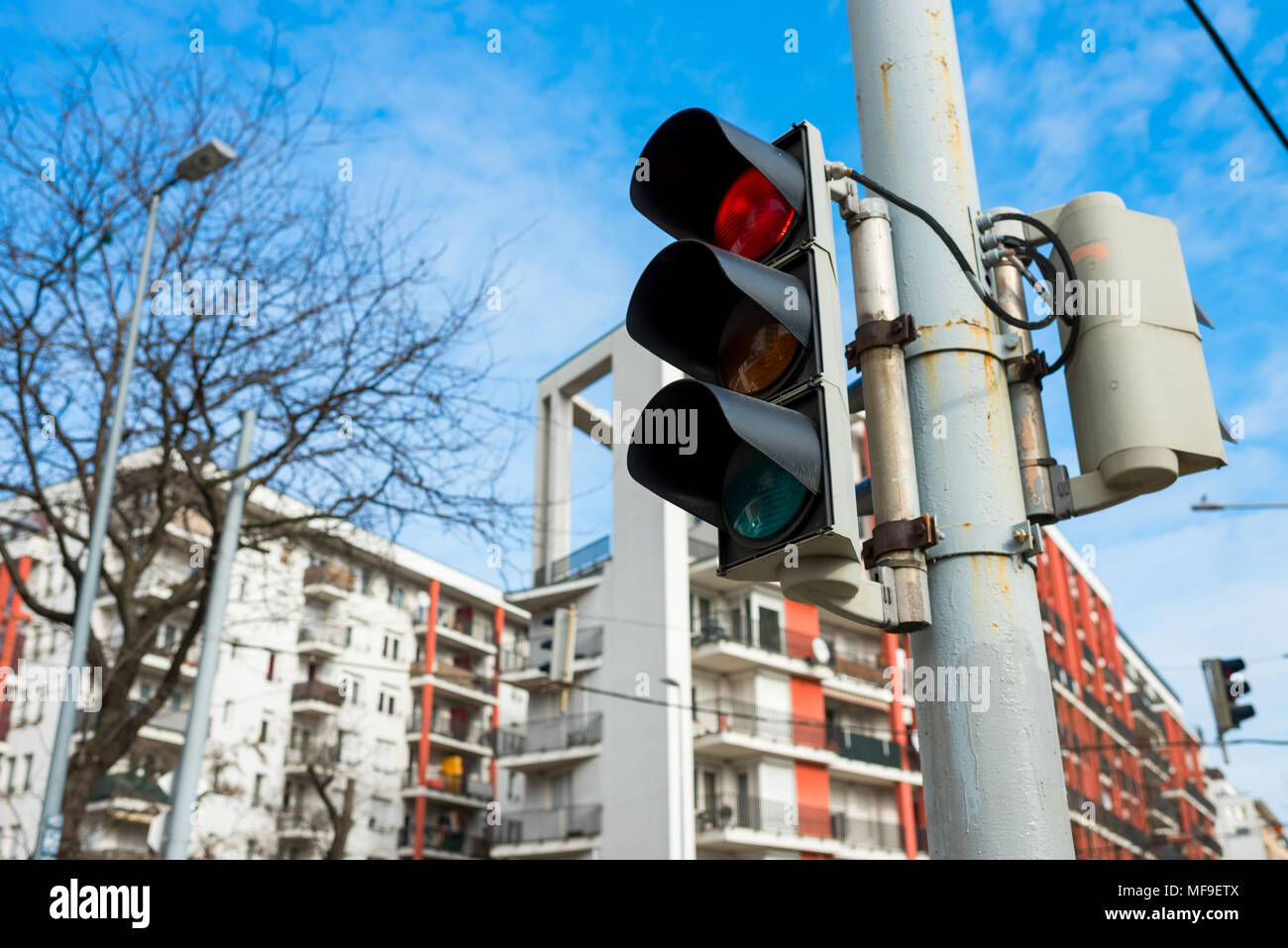 car traffic light close-up Stock Photo - Alamy