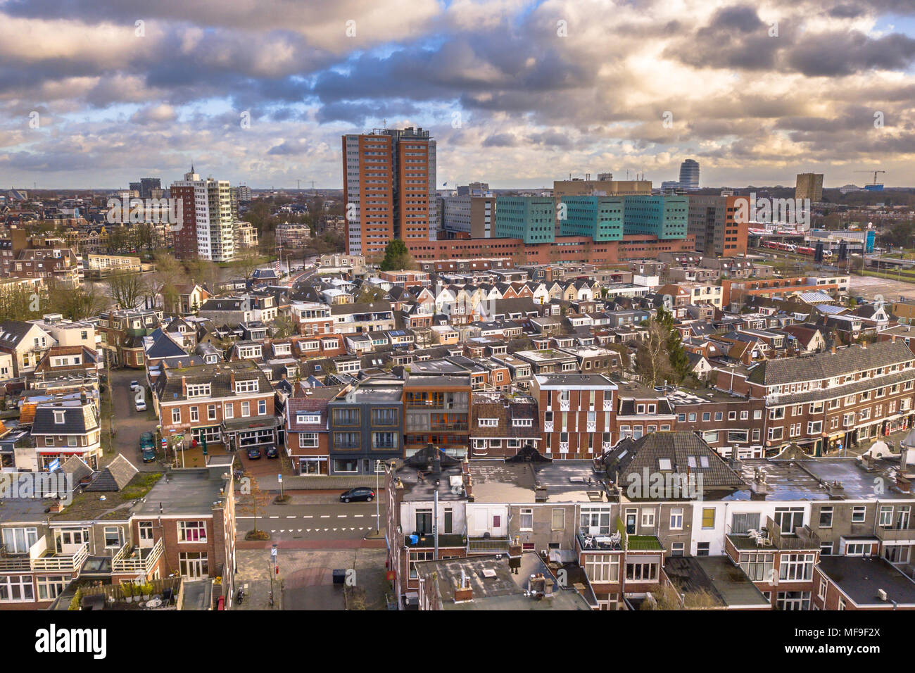 Aerial over street in suburban hi-res stock photography and images - Alamy