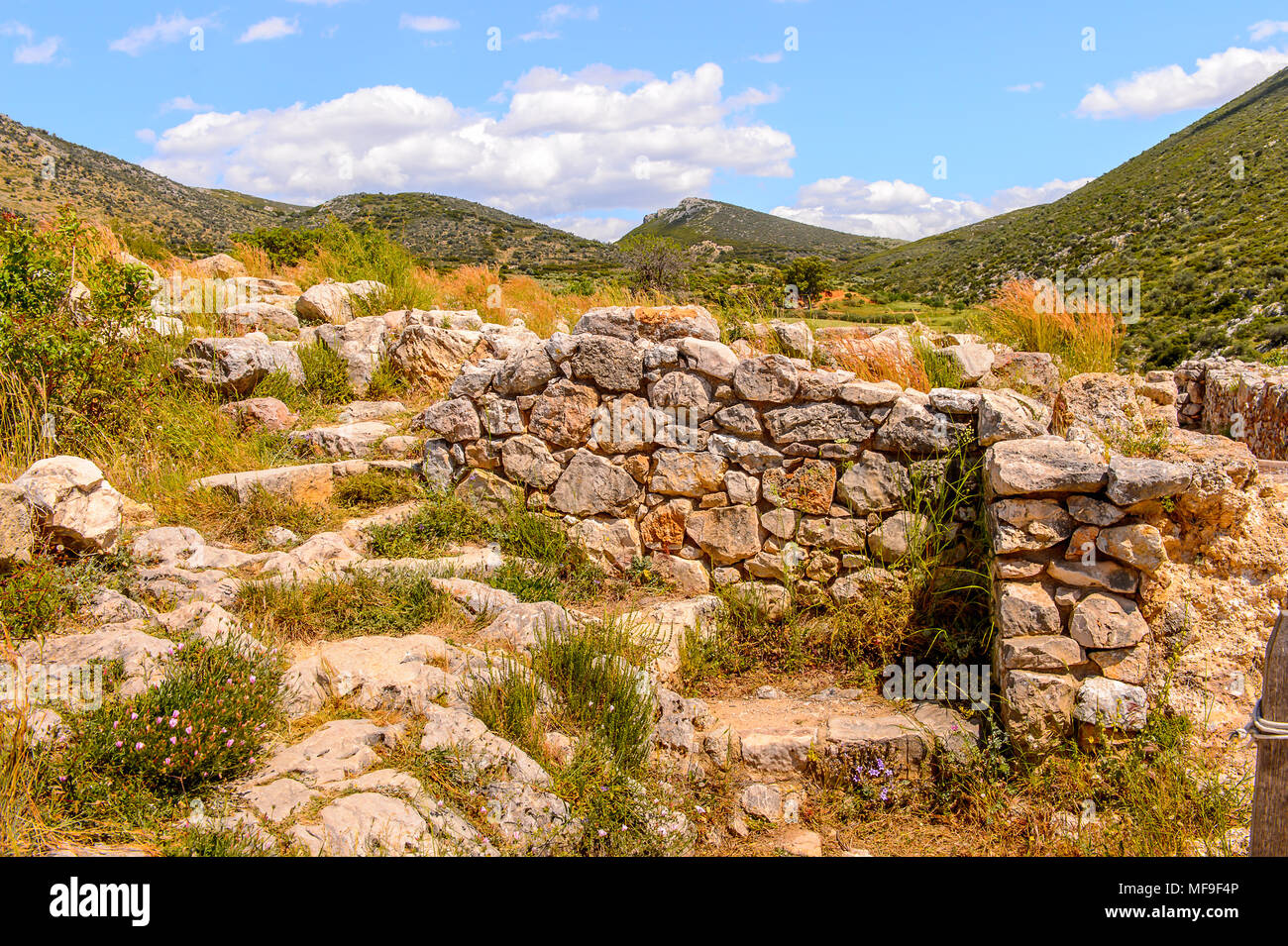 Ancient ruins of Mycenae, center of Greek civilization, Peloponnese ...