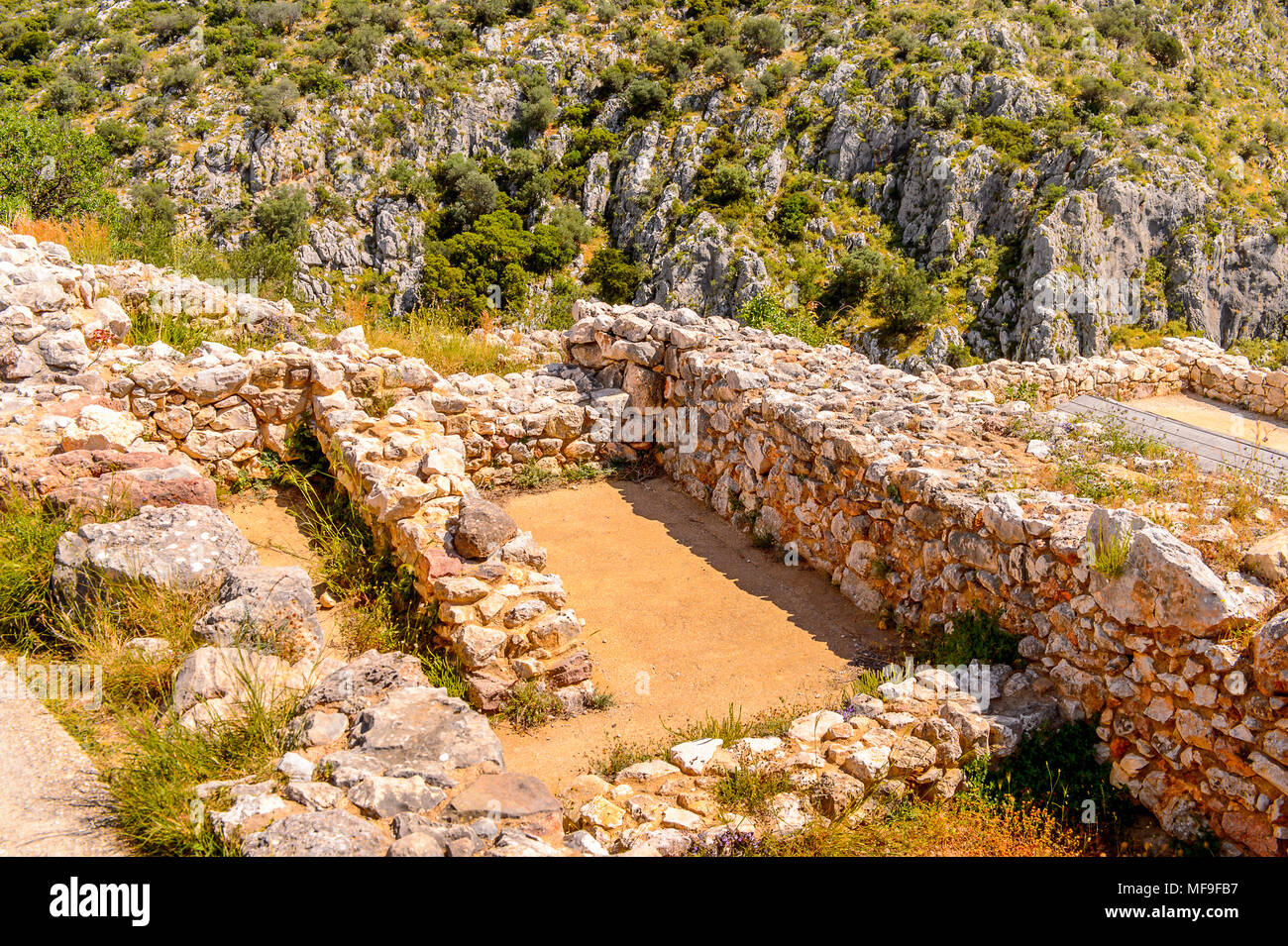 Ancient ruins of Mycenae, center of Greek civilization, Peloponnese ...