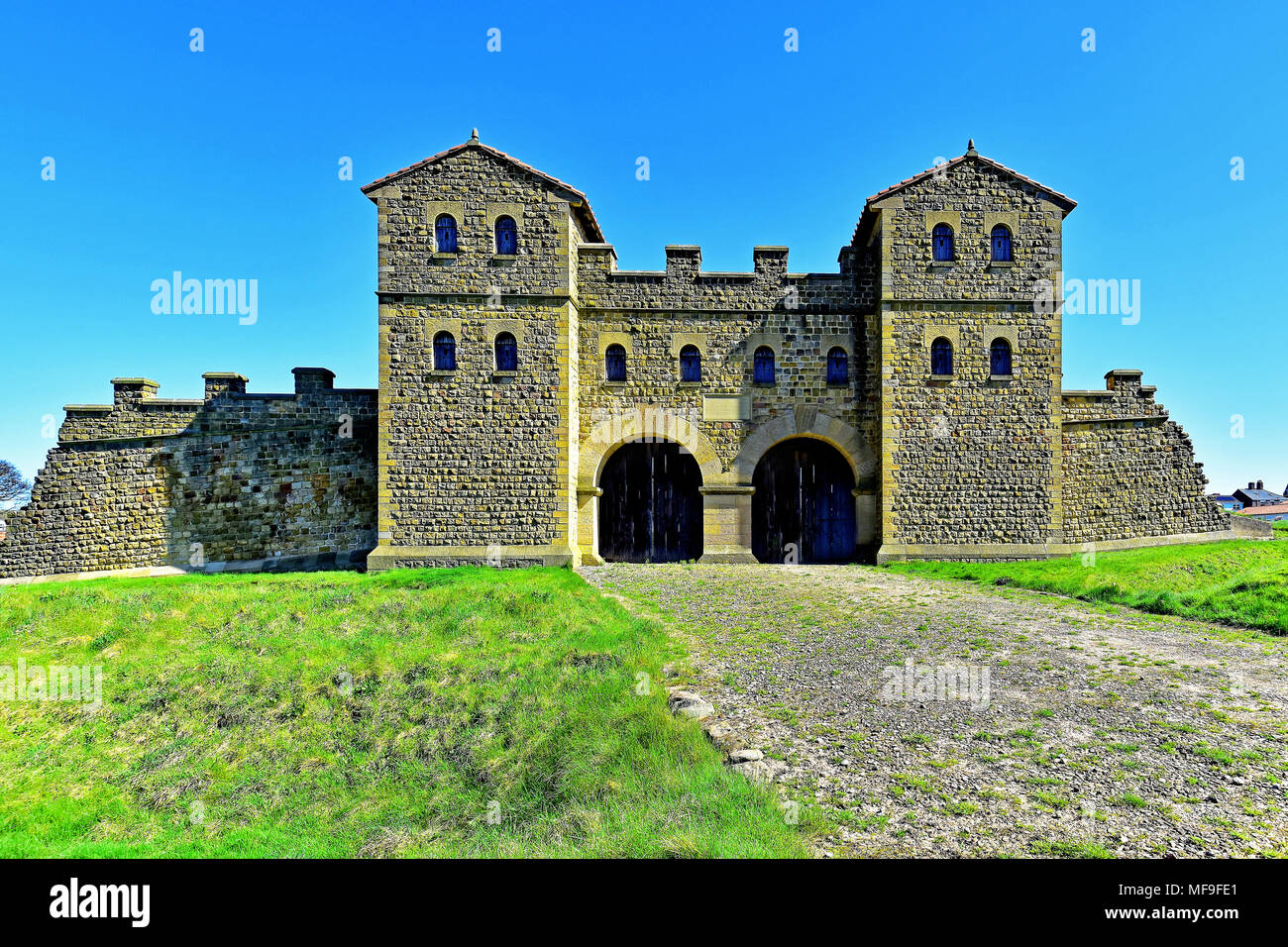 Arbeia Roman fort South Shields main gate fortified entrance Stock ...