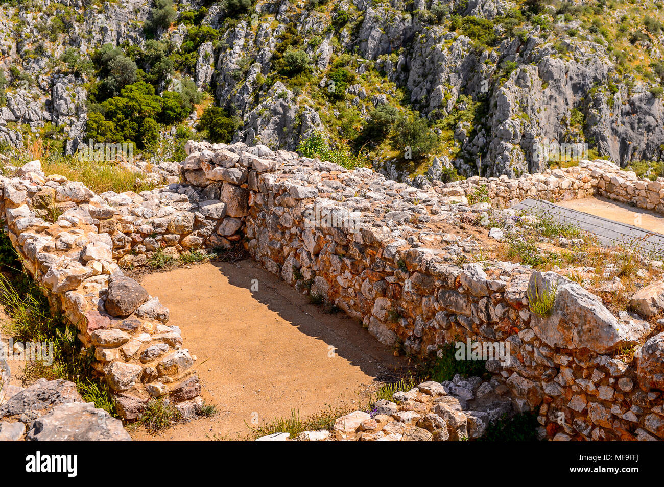 Ancient ruins of Mycenae, center of Greek civilization, Peloponnese ...